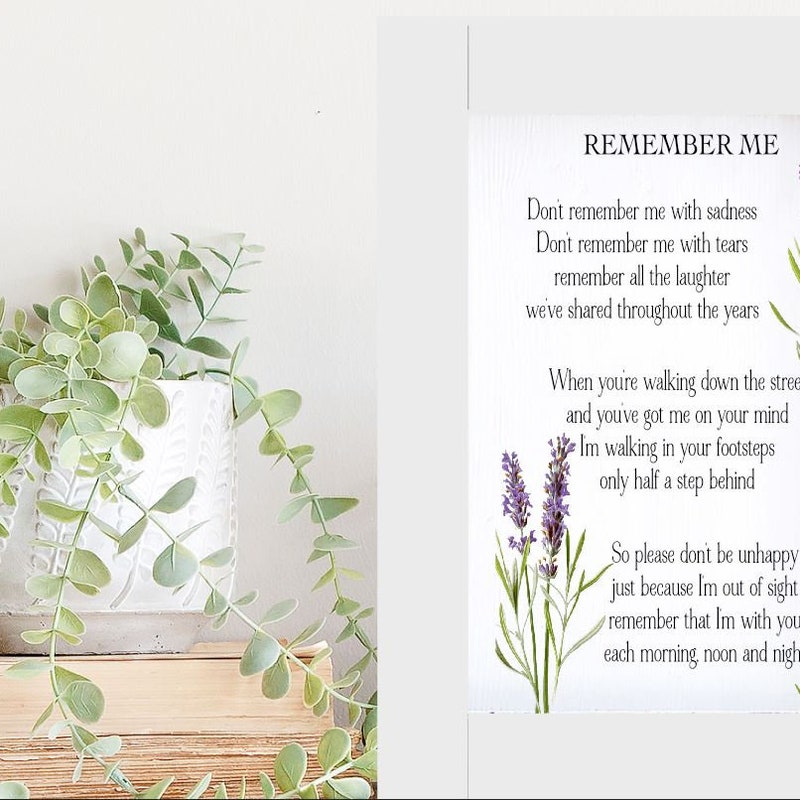 Remember Me Poem - Etsy