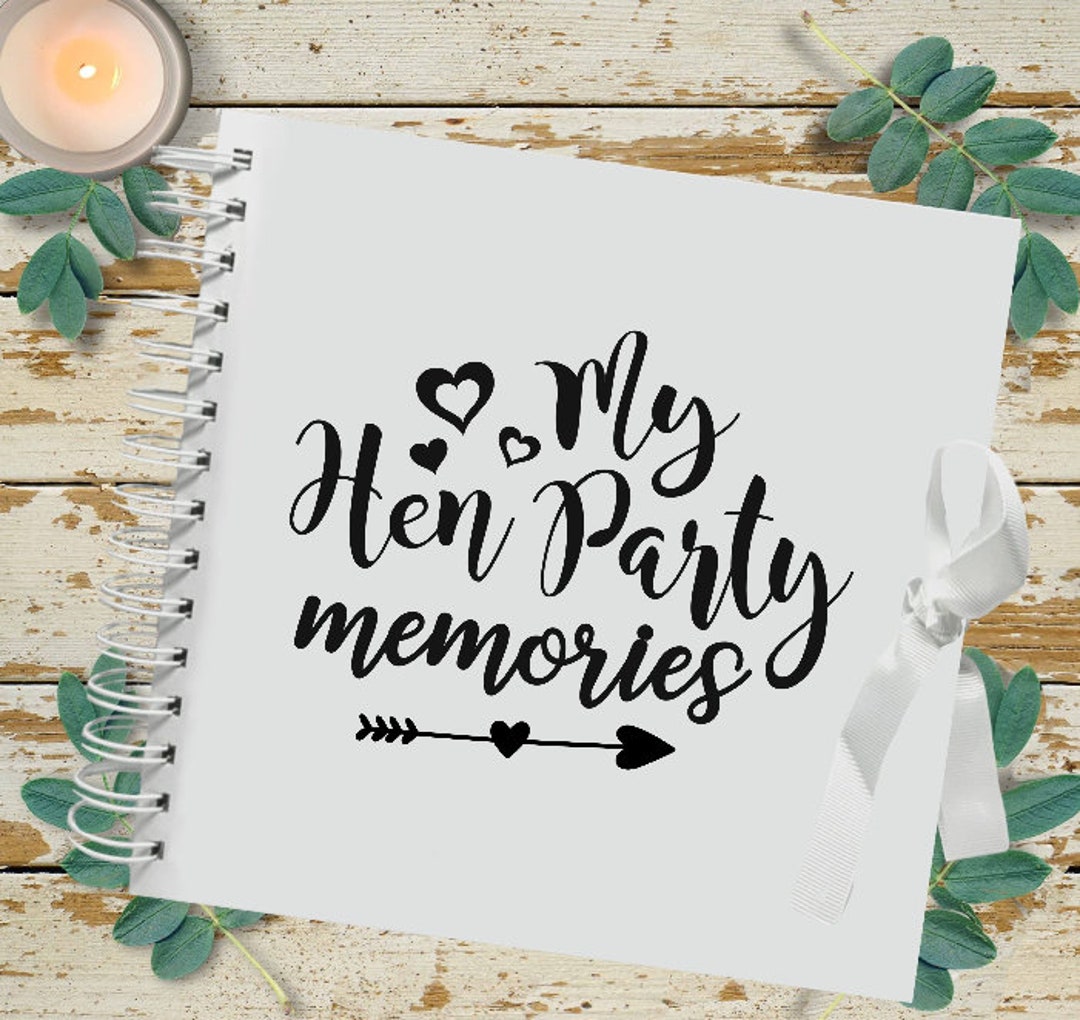 Personalised Hen Party Scrap Book, Hen Do Guest Book, Bridal Party Book ...