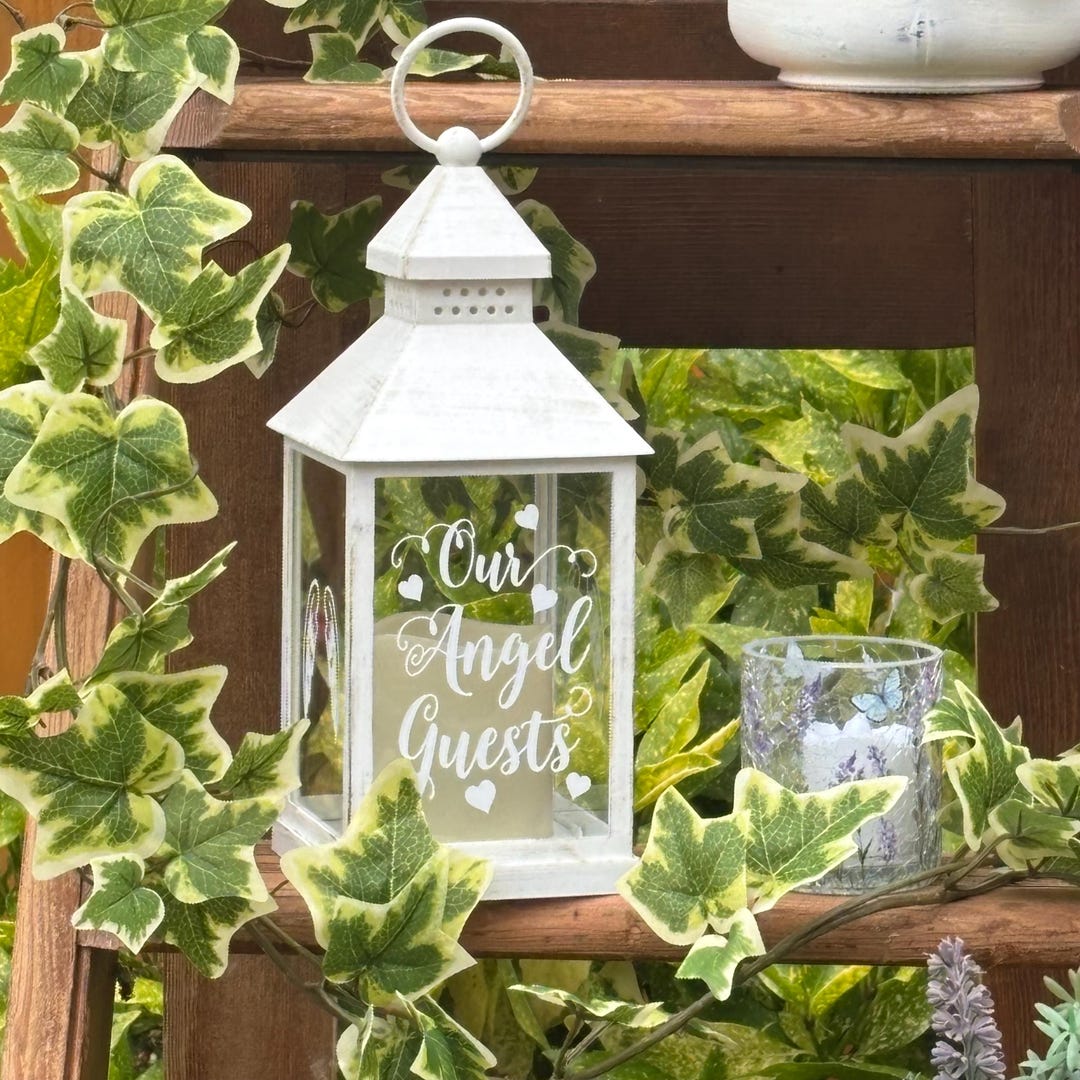 Wedding Memorial Lantern: 'our Angel Guests' Keepsake, Battery Powered ...
