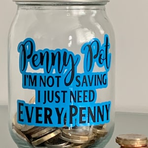 Savings Jar, Change Jar, Penny Pot Jar, Money Jar, Coin Savings Jar ...