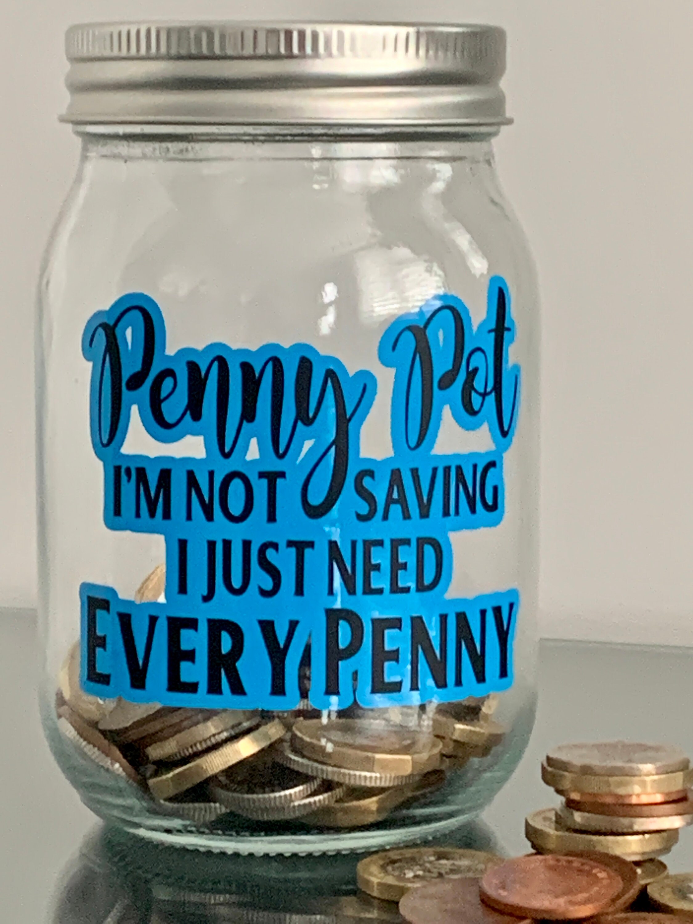 Mason Jar Of Pennies