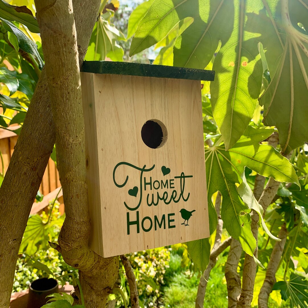 Bird Nest Box, Birdhouse, Home Tweet Home Bird Box, Nesting Box, Wooden ...