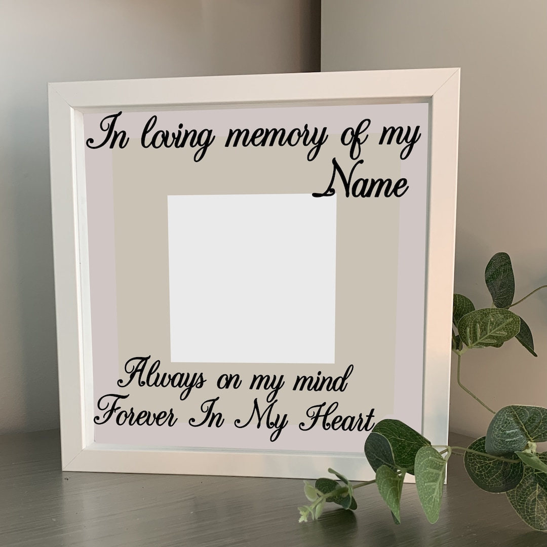 Memorial Photo Frame, in Loving Memory Of, Personalised Memorial Photo ...