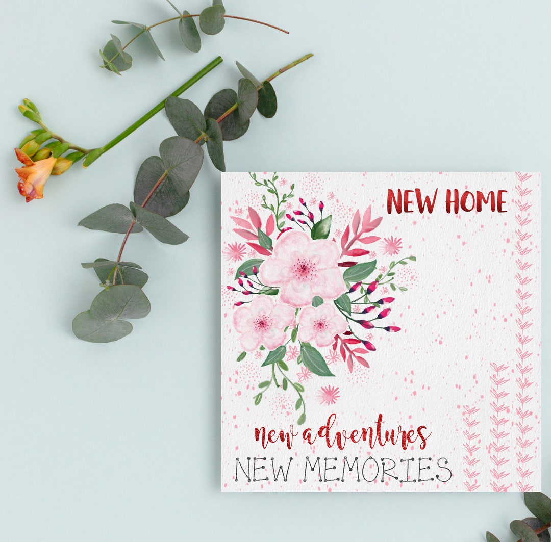 New Home Card, Moving in Card, New House, New Home, New Adventures, New ...