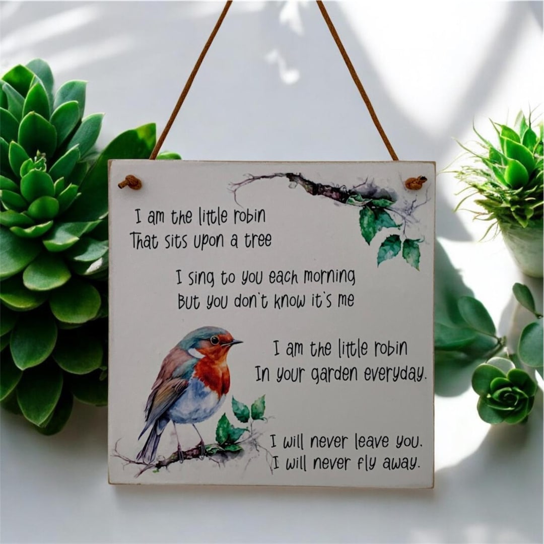 Remembrance Robin Wall Hanger: Condolence Gift for Grieving Family ...