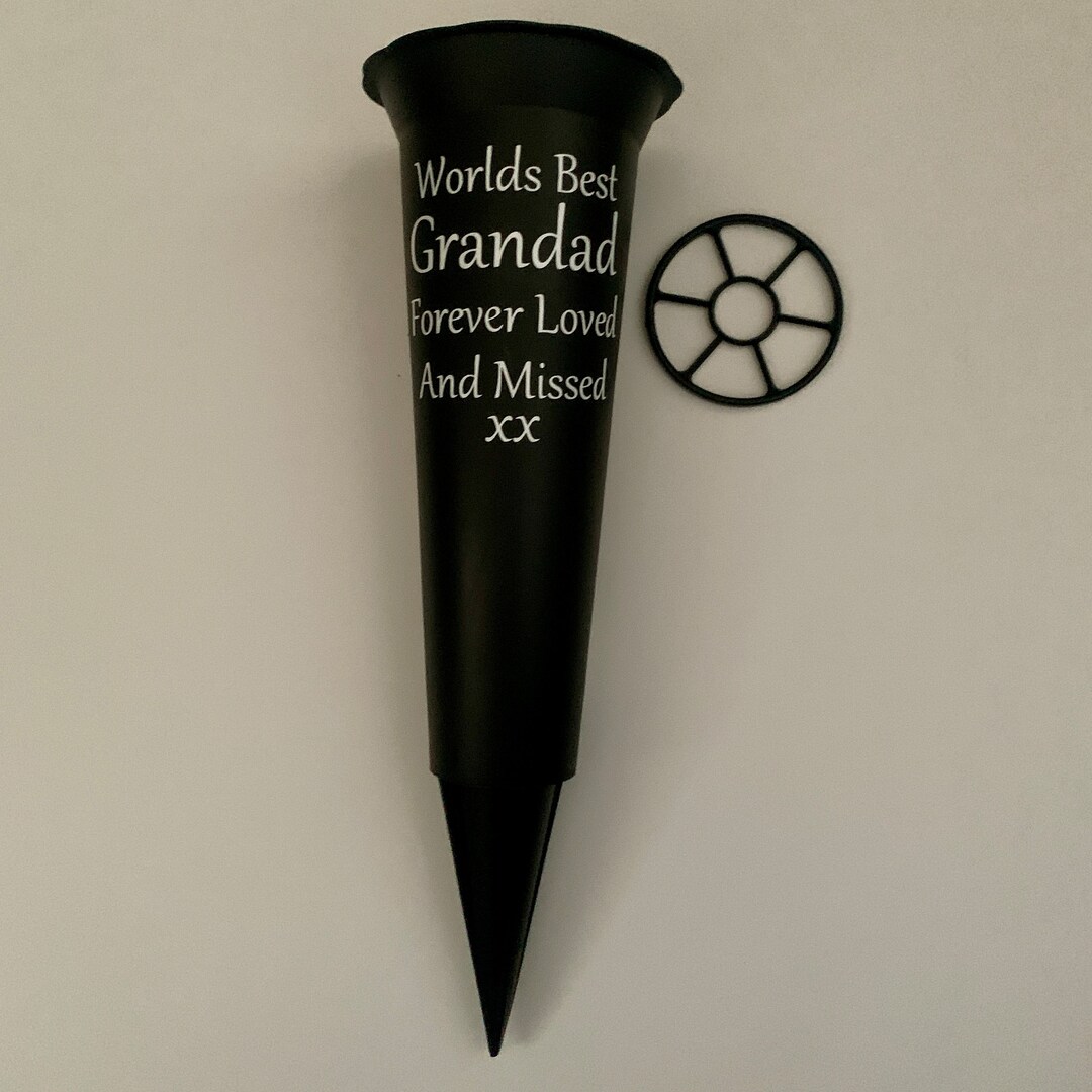 Personalized Memorial Vase | Grave Vase/flower Pot | Remembrance Vase ...