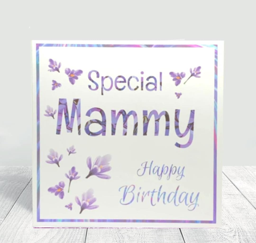 Happy Birthday Mammy | Handmade Greeting Card | Mammy Birthday Card. - Etsy