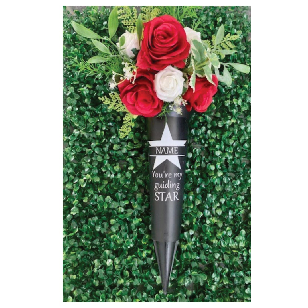 Personalised Memorial Vase, Grave Vase, Cremation Vase, Flower Pot ...