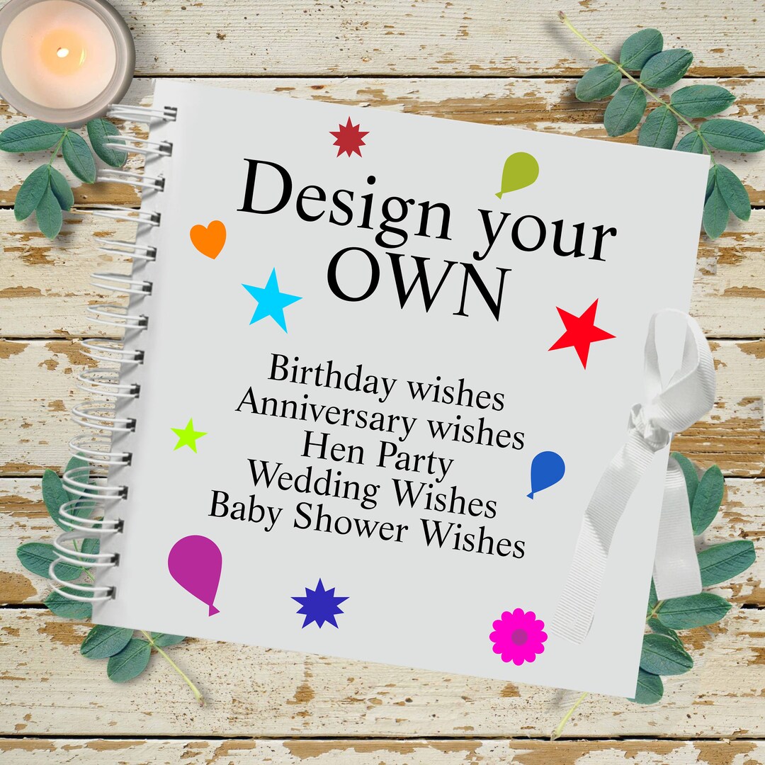 Personalised Guest Book, Birthday Wishes Book, Anniversary Messages ...