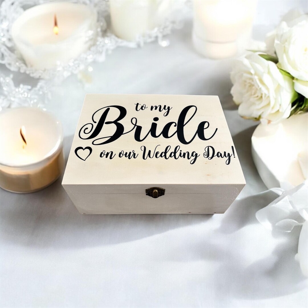 Bride to Be Wooden Gift Box Bride or Groom Gift Box to My Bride to My ...