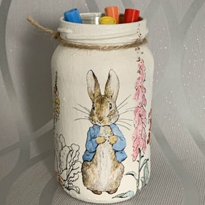 Peter Rabbit Beatrix Potter Jar Children's Bedroom/nursery Decor Pencil ...
