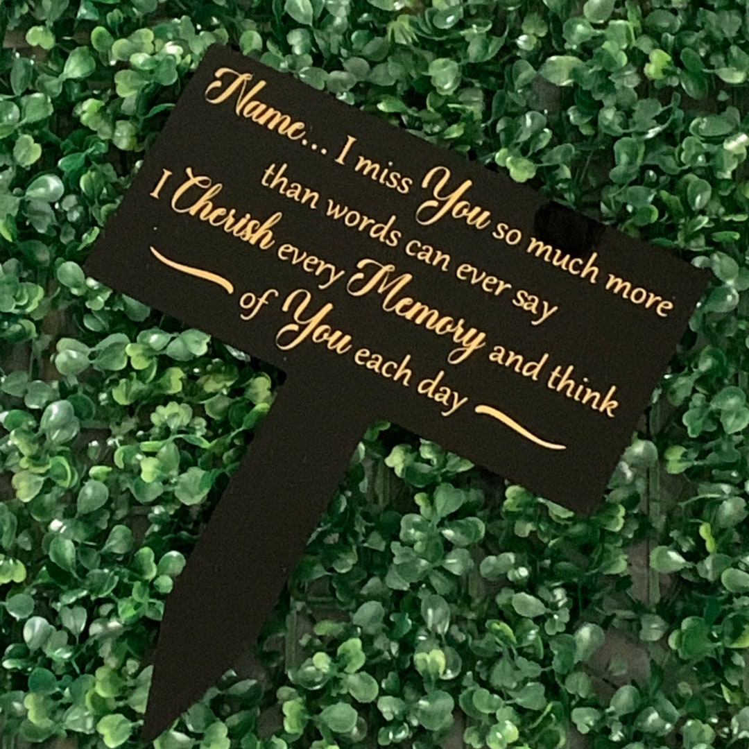 Grave Marker | Remembrance Marker | Grave Plaque | Acrylic Memorial ...