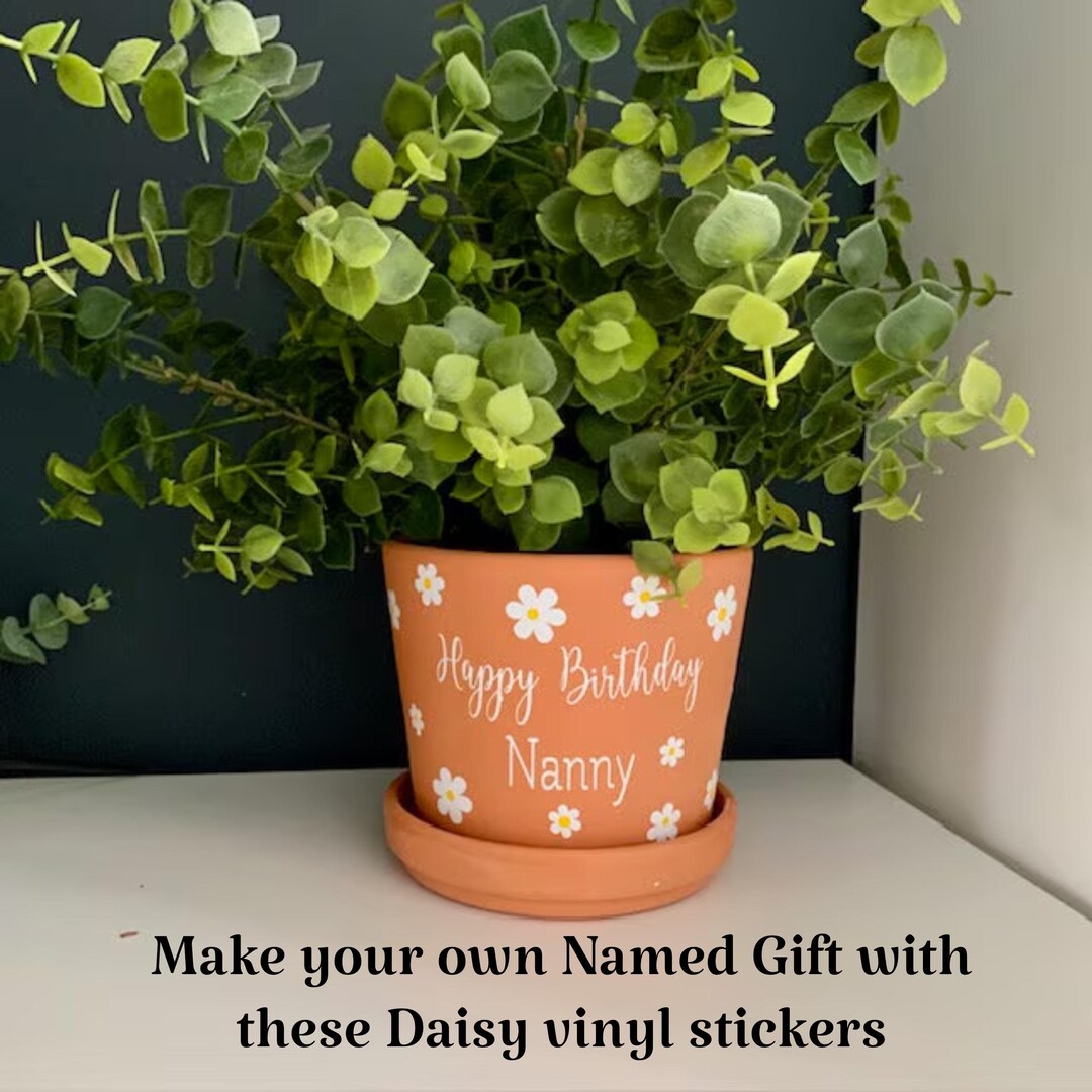 Plant Pot Sticker Set, Happy Birthday Nanny, Nanny Gift, Mummy Gift ...