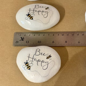 Pocket Rocks, Bee Happy, Inspirational Stone, Bee Pebble, Keepsake Gift ...