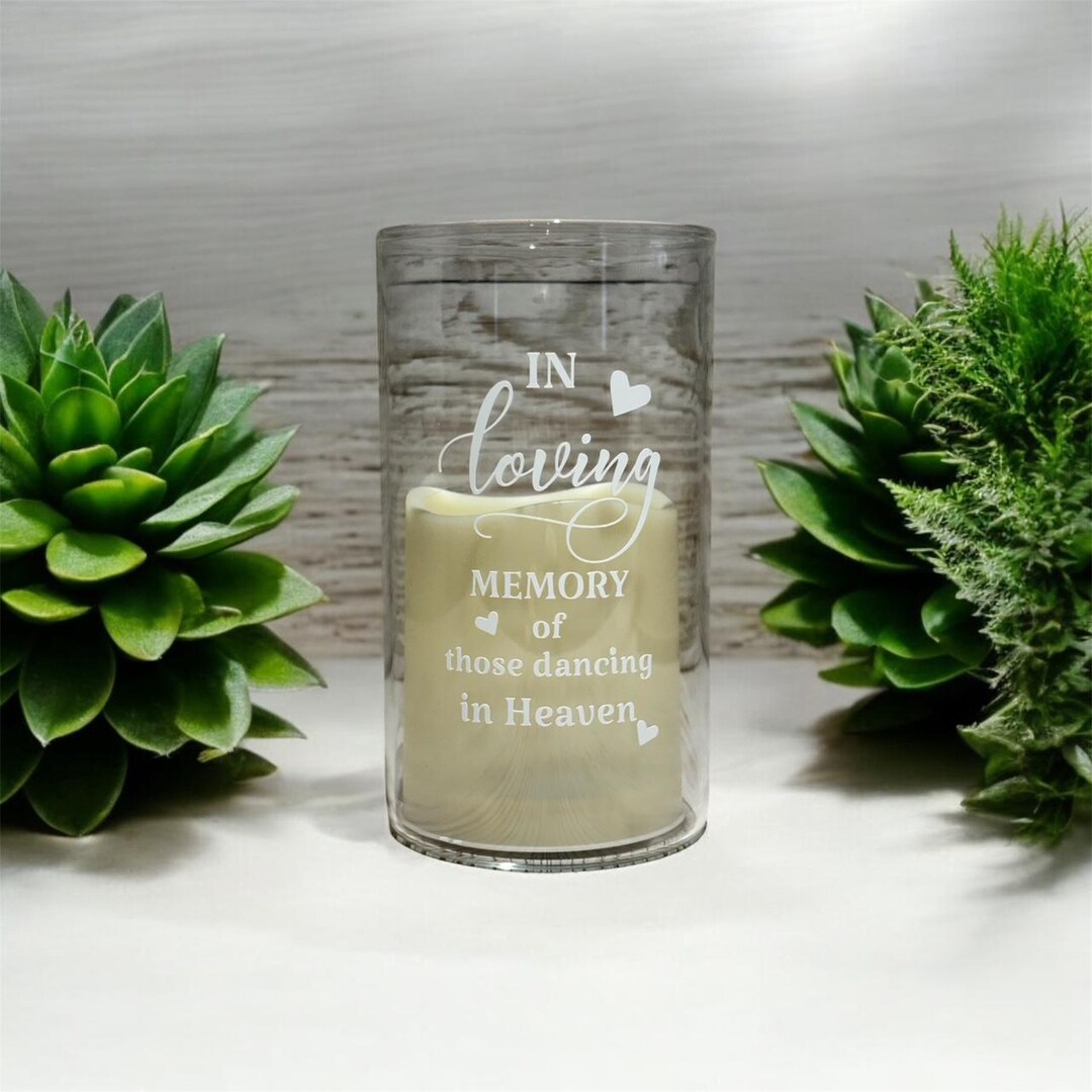 Memorial and Grief Support Gift, in Loving Memory Candle Holder ...