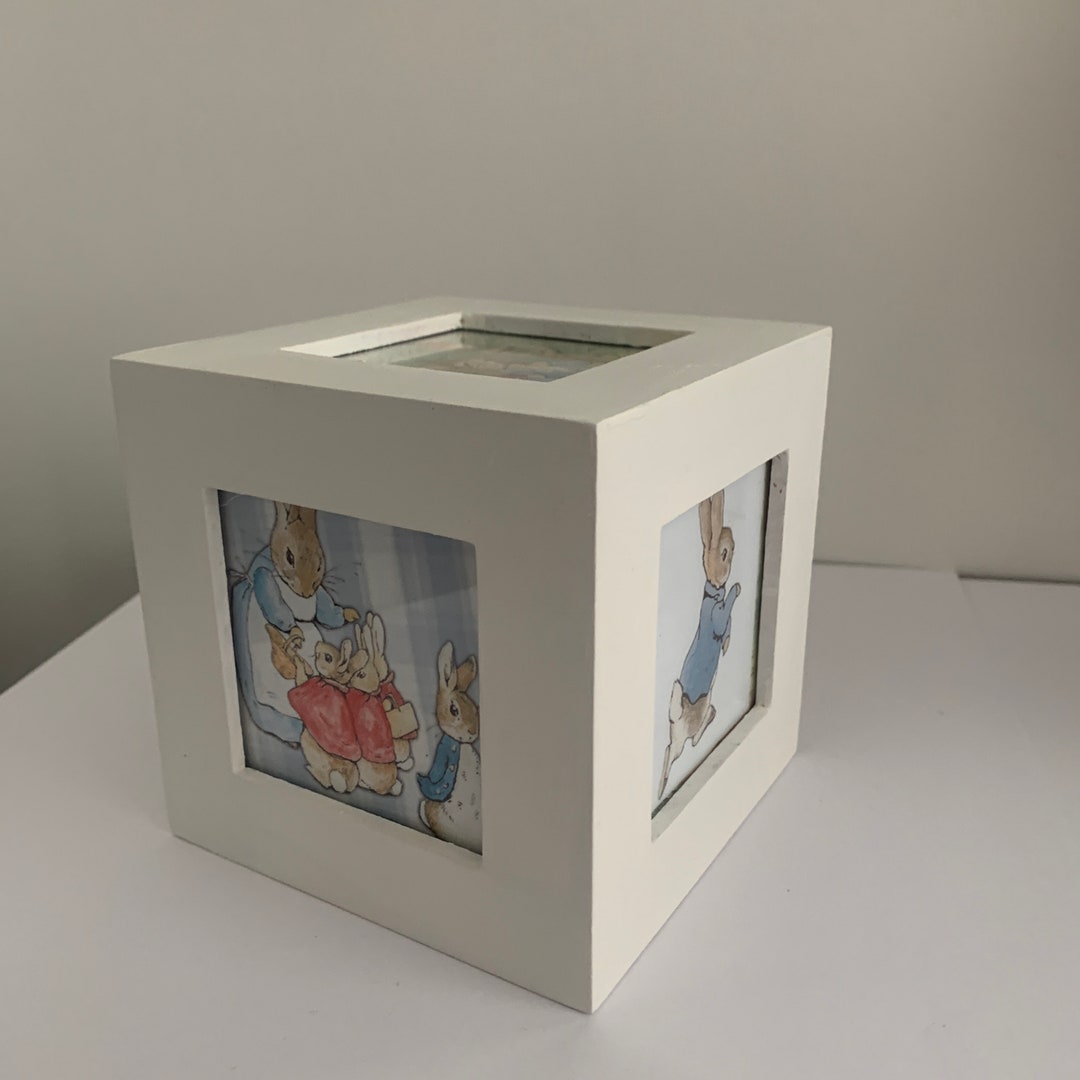 Peter Rabbit, Beatrix Potter, Photo Cube, Christening Present, Birthday ...