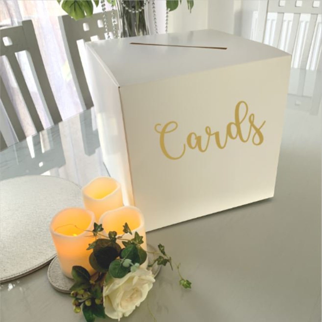 Wedding Card Post Box, Wedding Greetings Card Box in White, Wedding ...