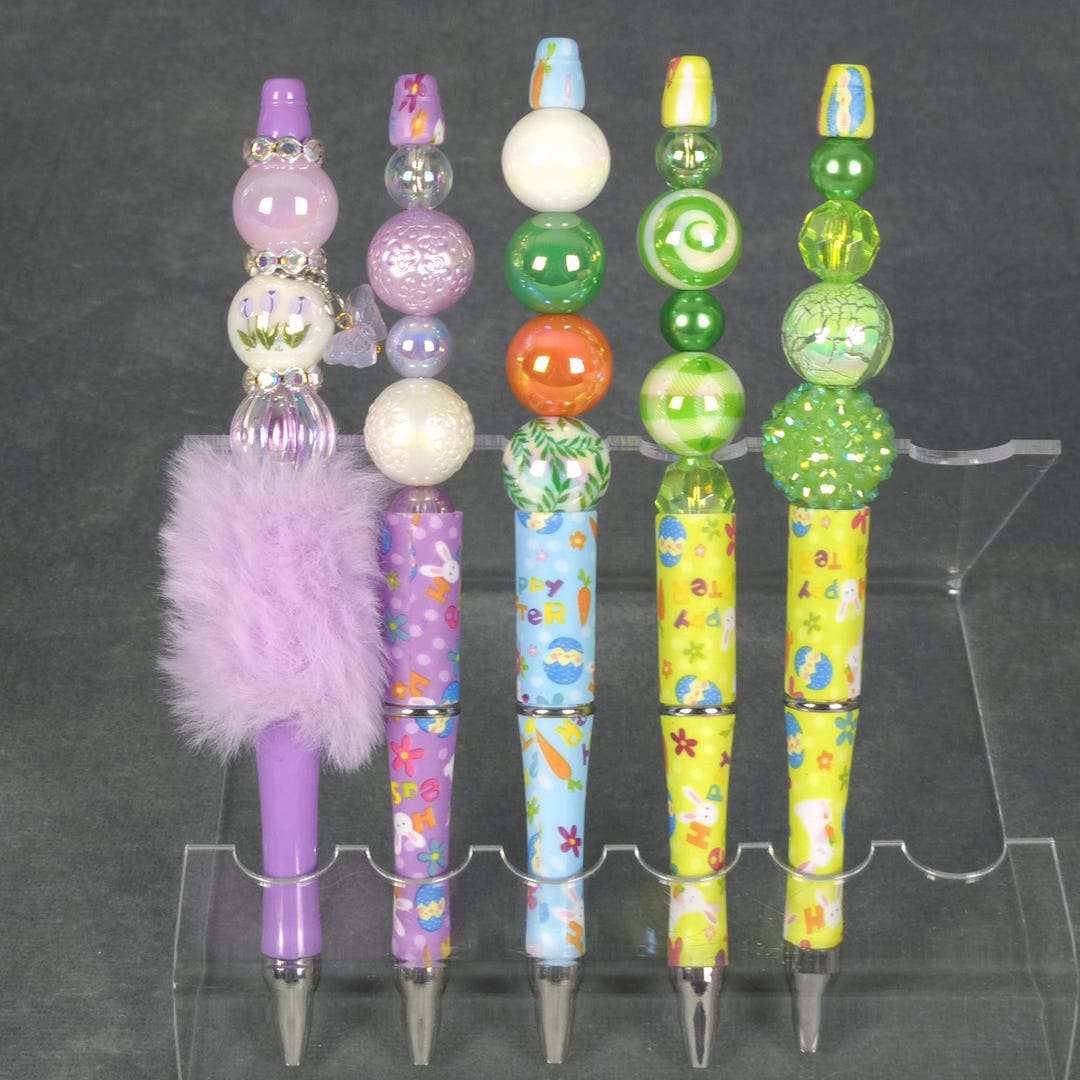 Easter & Spring Fancy Beaded Pens in Furry, Tulip, Butterfly and Easter ...