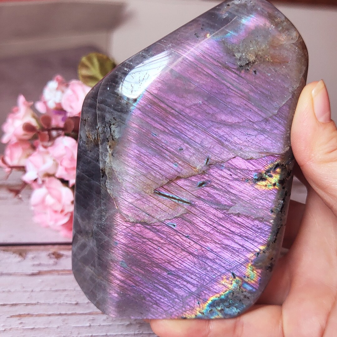Purple Labradorite Stone Slab , 653grams, P31122-152556 - Etsy