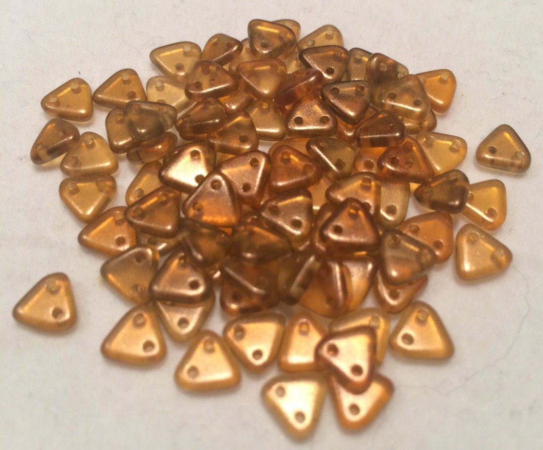 Czechmates® Triangle Beads 6mm Halo Sandalwood Czech - Etsy