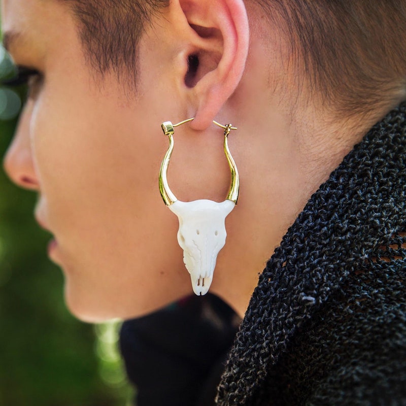 Bone Tribal Earrings - Etsy