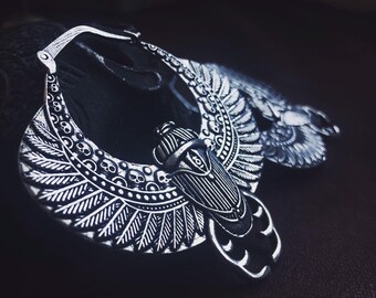 Silver scarab | Etsy