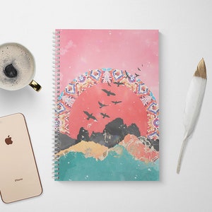 Magical Landscape Spiral Notebook, Spiral Bound Bound Landscape ...