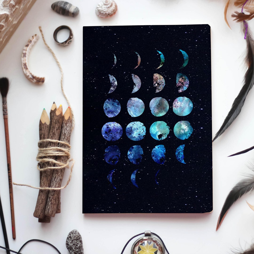 Moon Phase Journal Moon Phase Notebook Lunar Phase Journal - Etsy