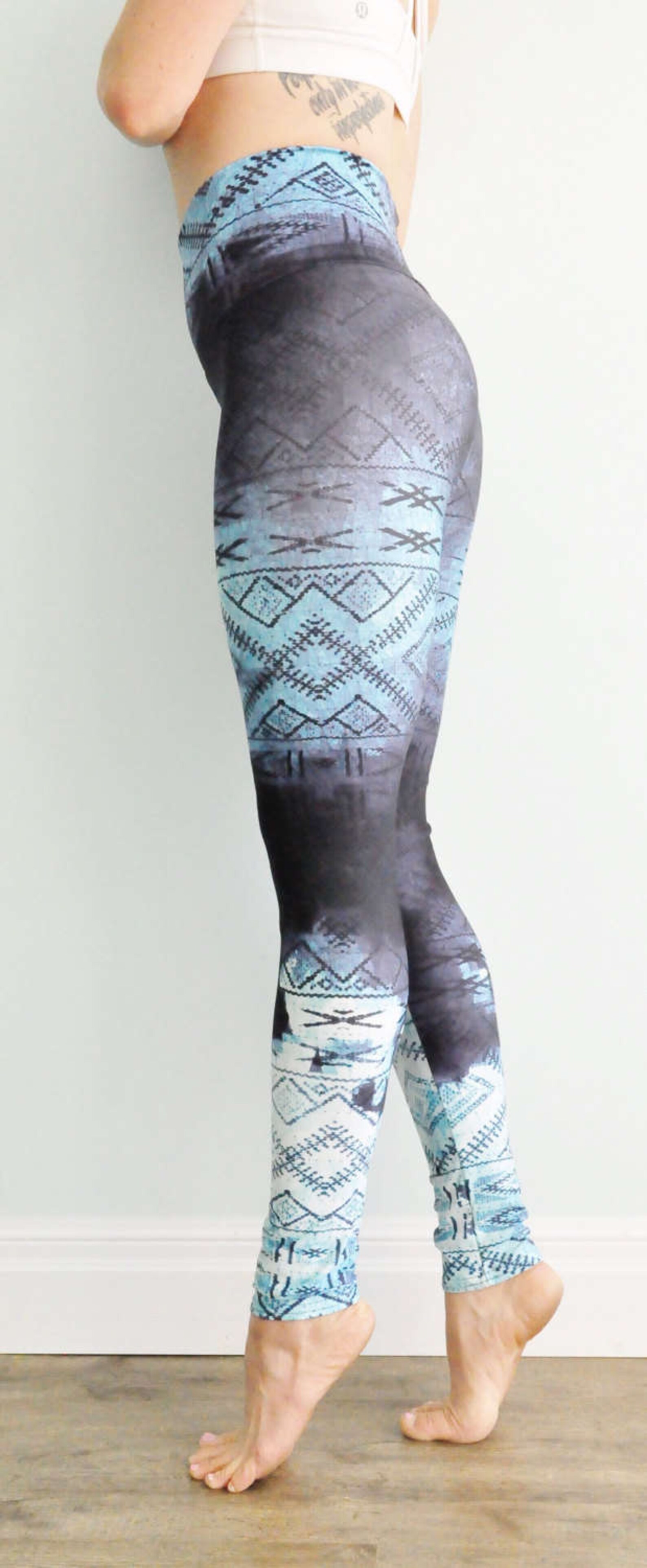 Teal Ombre Print Yoga Pants Ombre Yoga Pants Yoga Pants - Etsy