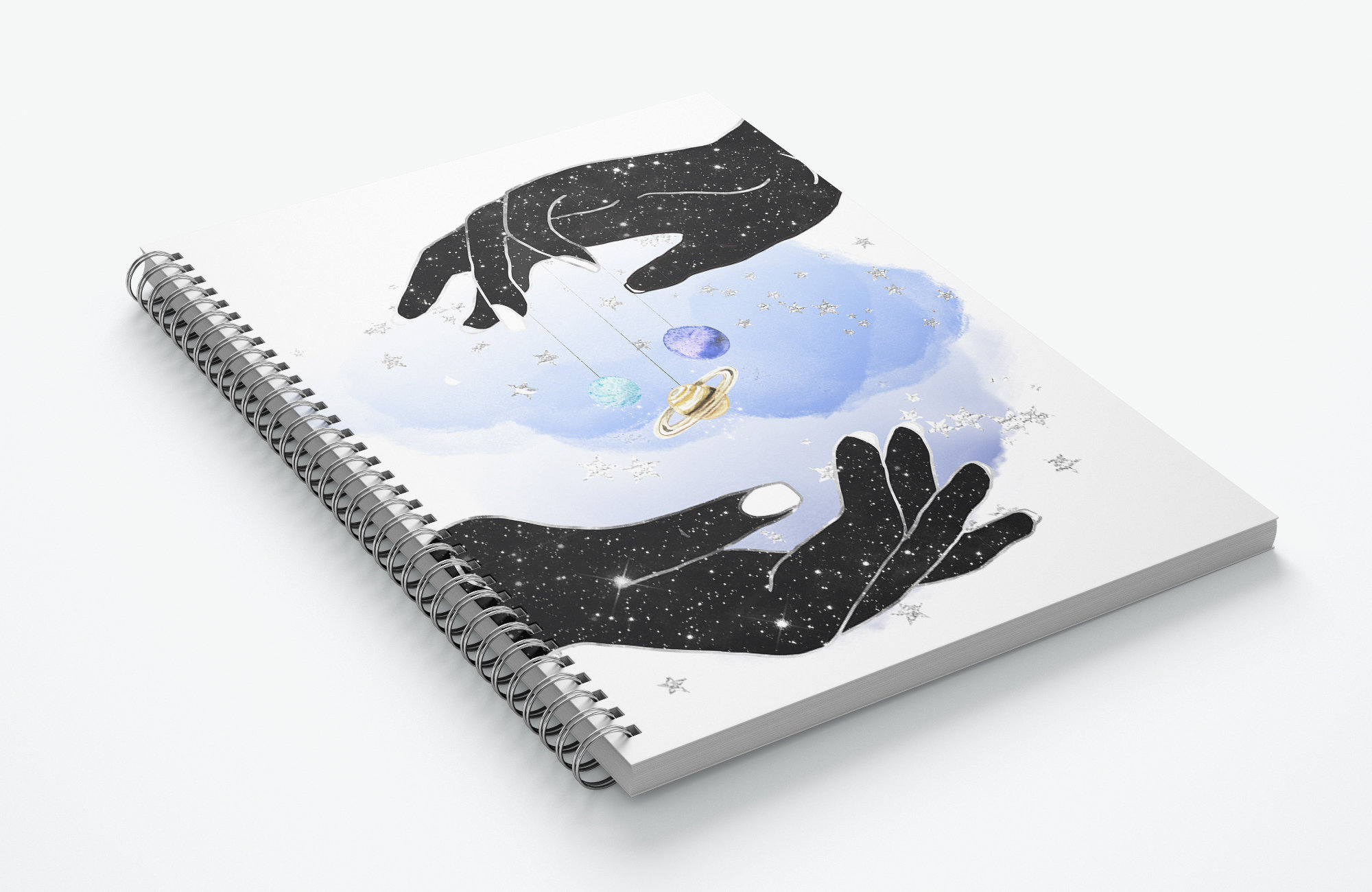 Cosmic Hands Notebook Spiral Notebook Blank Spiral Journal - Etsy Australia