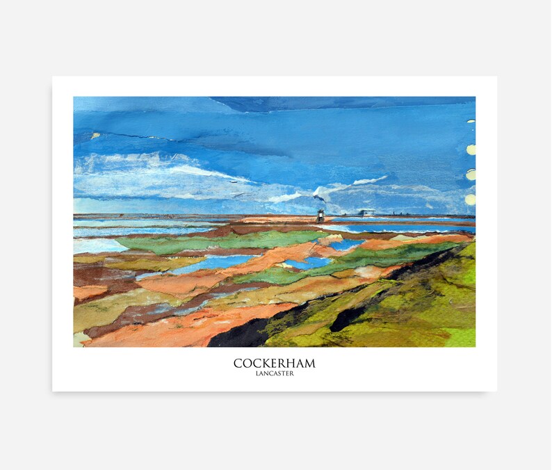 COCKERHAM Print, Lancashire, England. Hand Signed Fine ART PRINT by ...