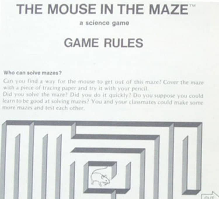 The Mouse in the Maze: a Science Game 1971 Showalter - Etsy