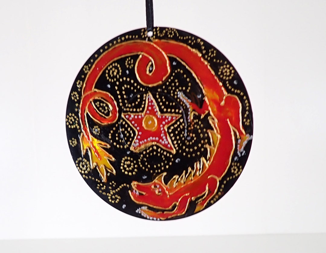 Recycling Dragon CD Stained Glass Paint Iridescent Recycling DVD - Etsy