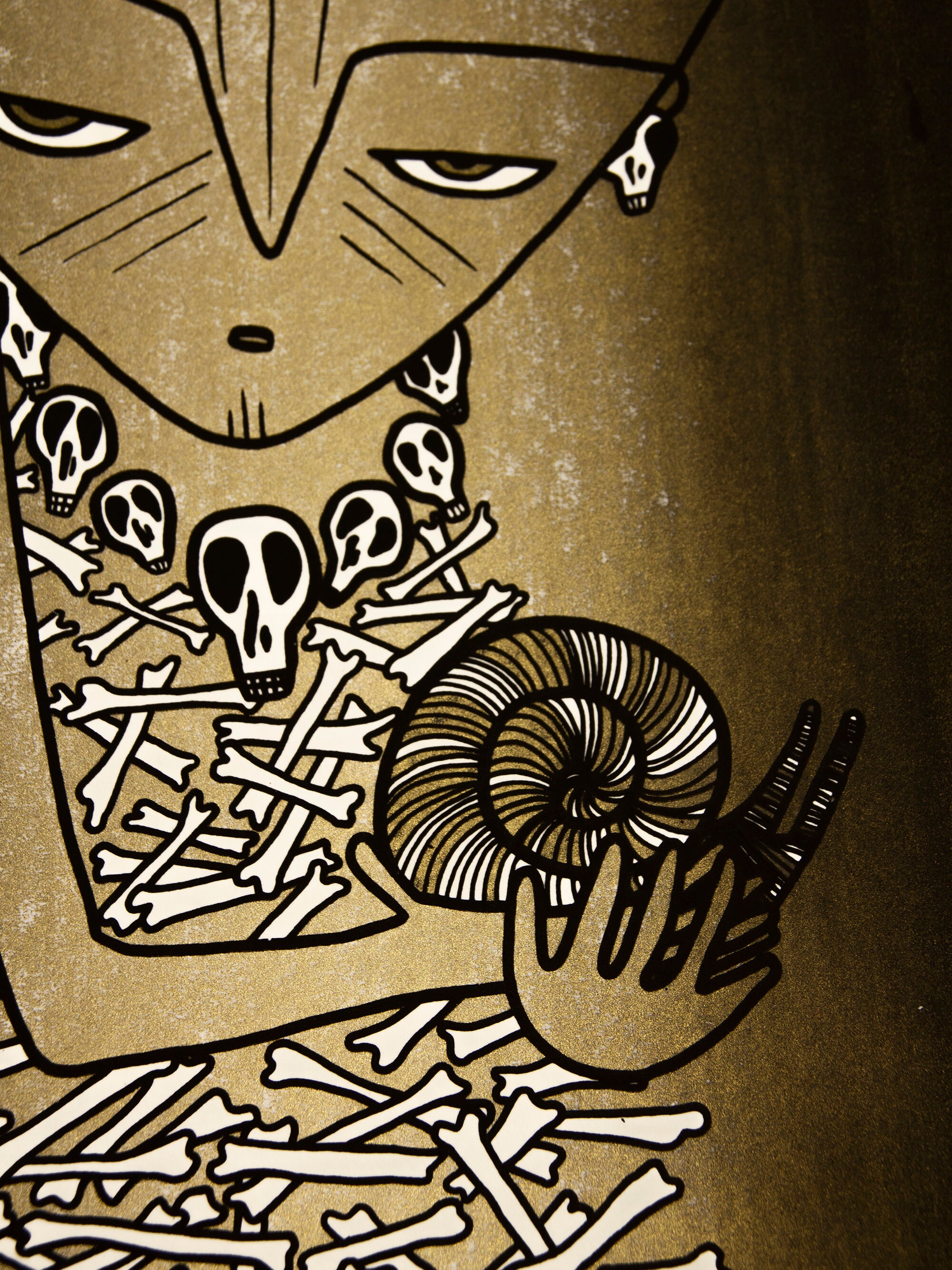 Original Screen Print Gold Wall Decor Limited Edition - Etsy