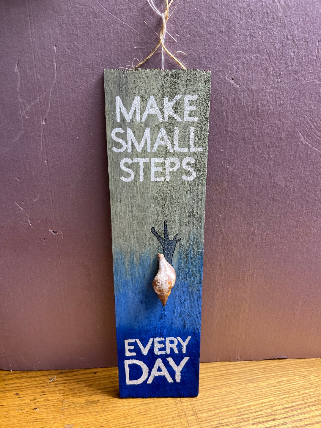 Upcycled Shingle Sign - Making Small Steps - Etsy