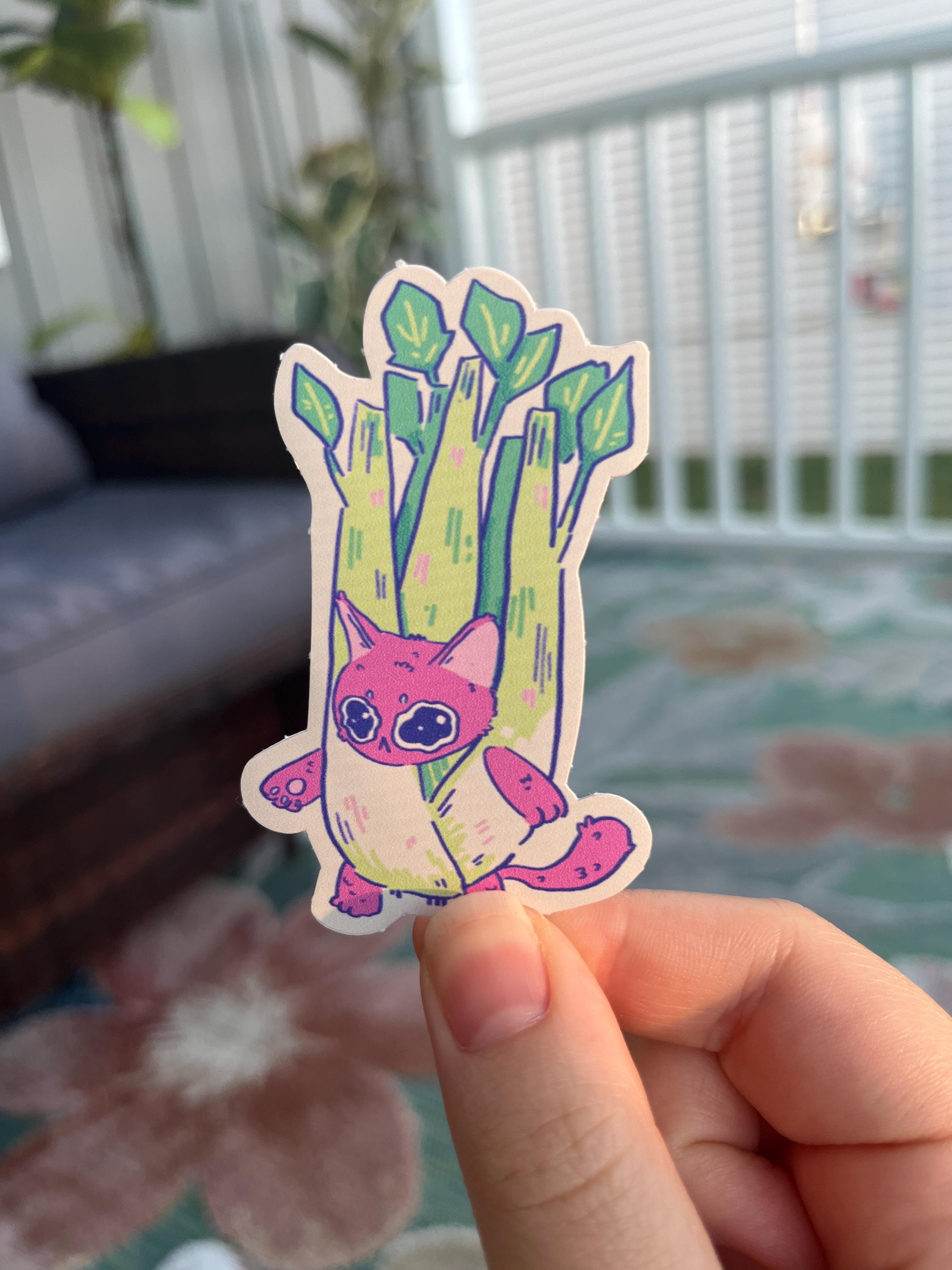 MORE Veggie Cat Sticker, Vegetable Sticker Set, Kawaii Themed Stickers ...