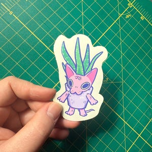 Houseplant Cat Sticker, Sticker Set, Kawaii Themed Stickers, Vinyl ...
