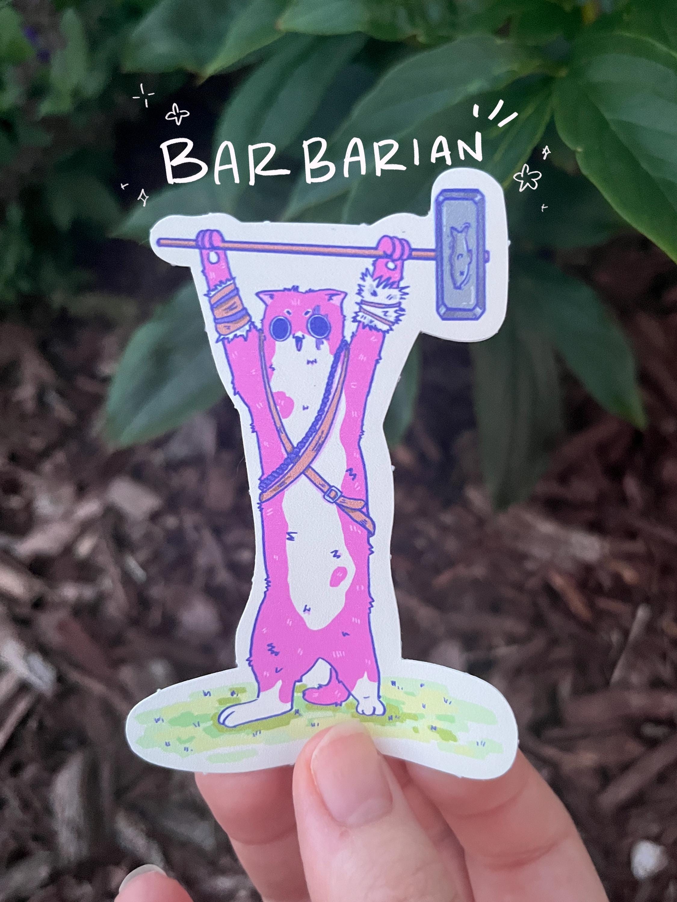 Cute Cat DND Classes Stickers, BARD ADDITION Dungeon and Dragons Themed ...