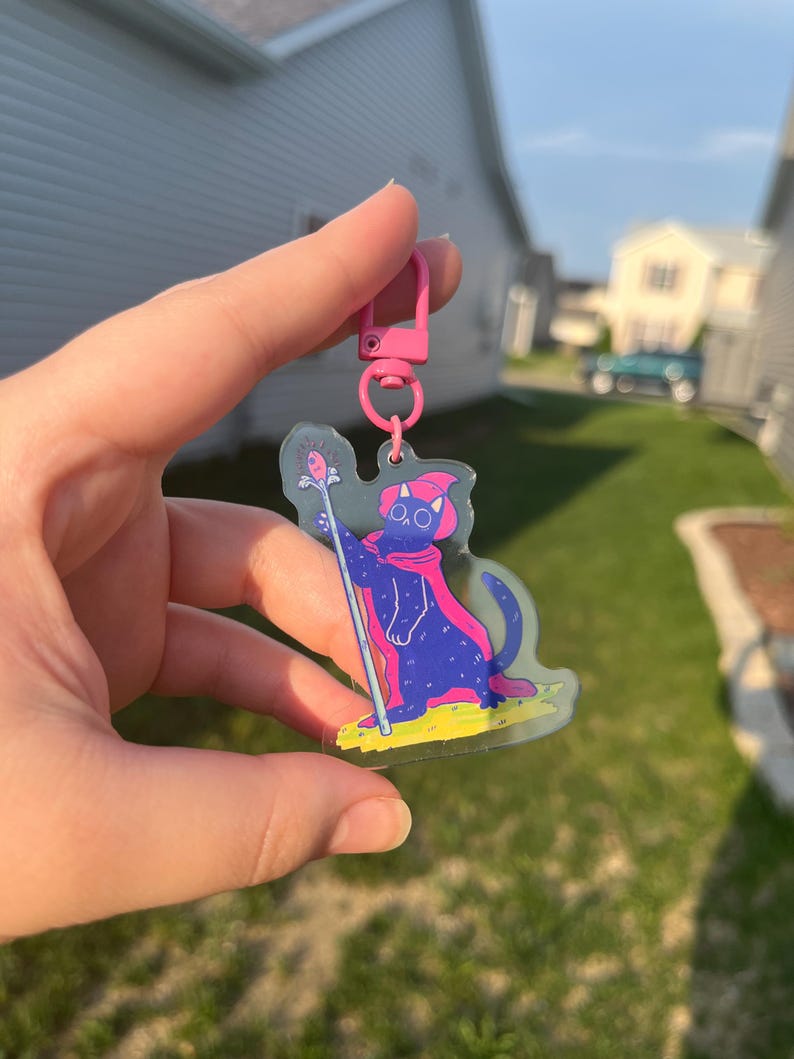 Cute Cat Dnd Classes Acrylic Keychains, Cat Keychains, Dungeons and ...