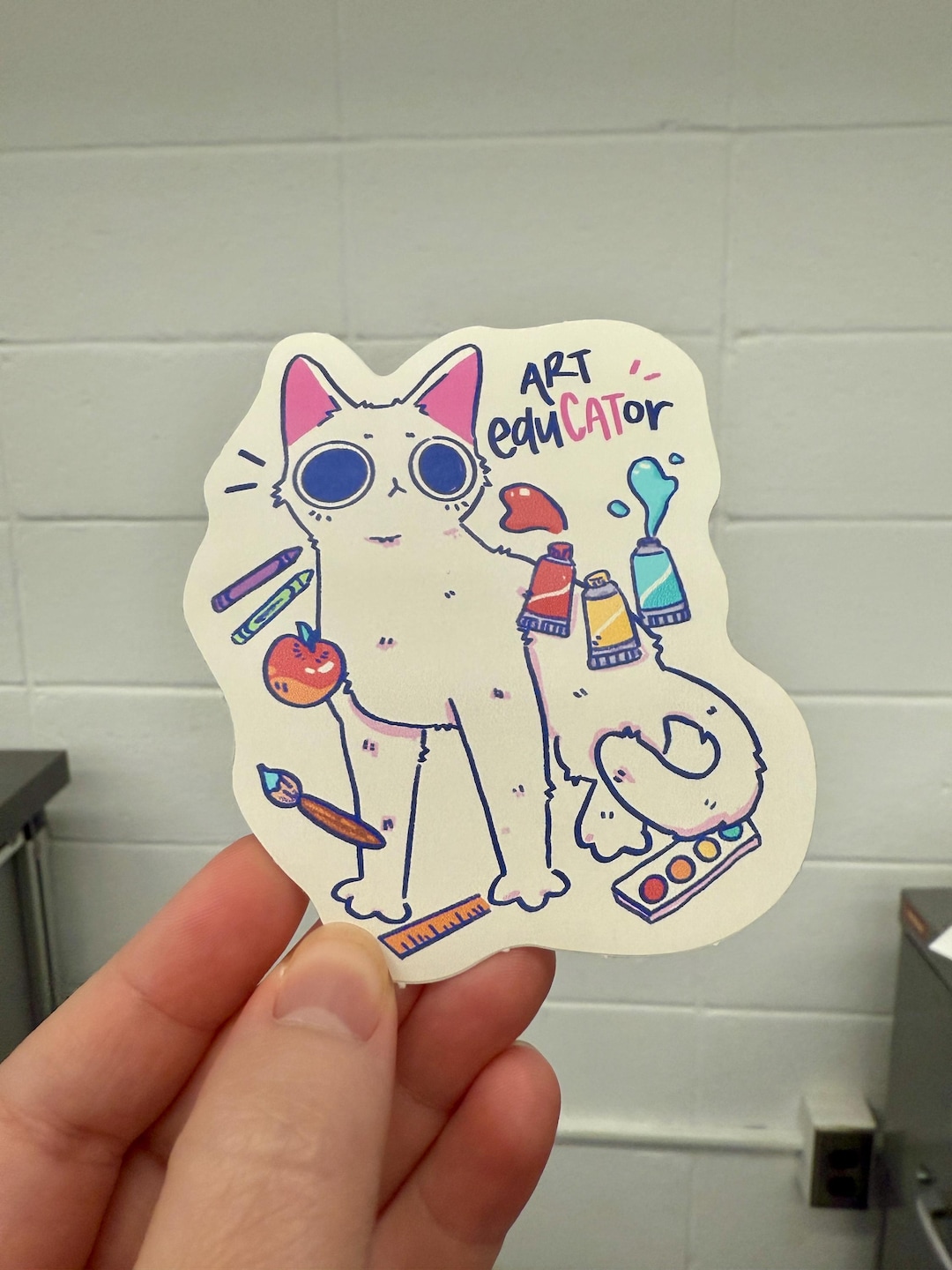 Art Educator Sticker, Funny Art Teacher Sticker, Vinyl Stickers ...