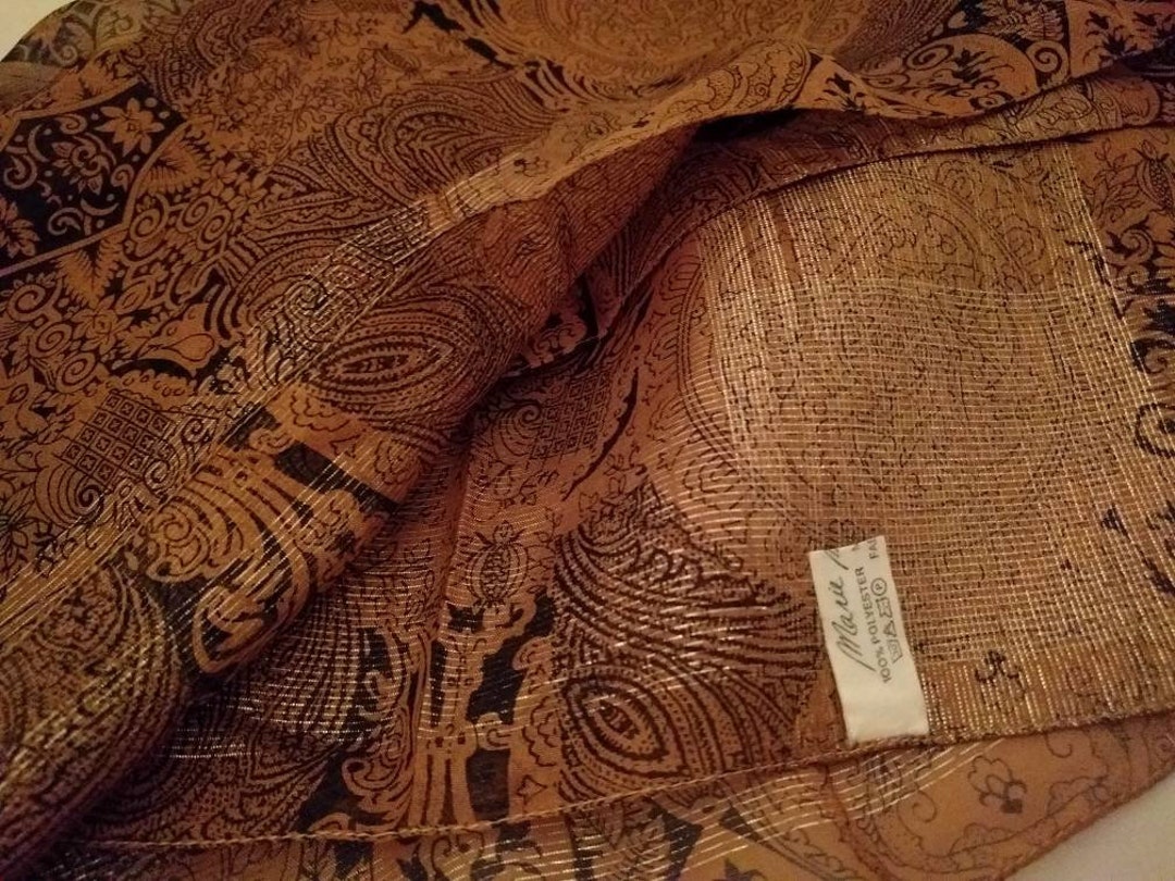 Marie Michele Longwith Metallic Thread Linen Scarf - Made in Italy ...