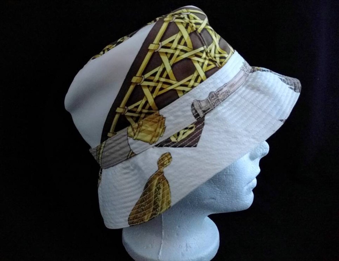 Hat Hermes Silk Hat Safari HERMES Vintage Silk Bucket Hat by Hermes ...