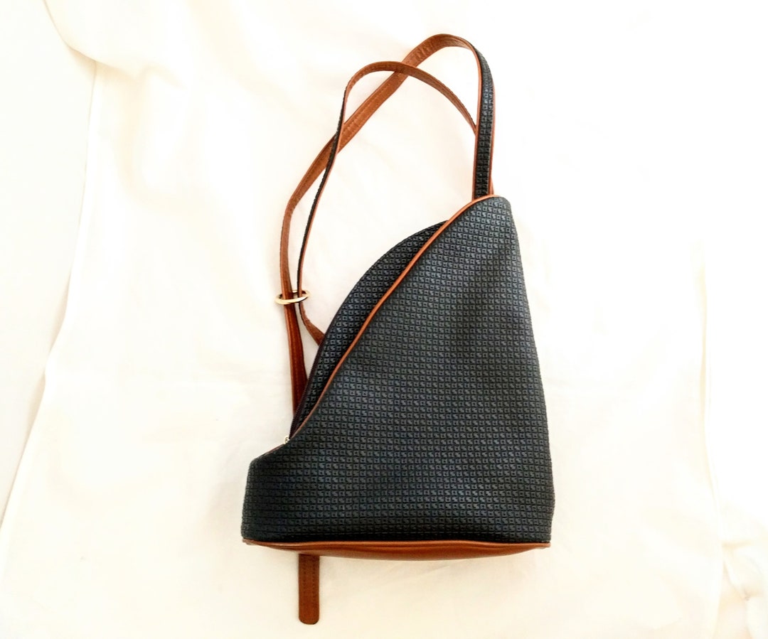 Alfred Sung Backpack - Triangle Backpack - Triangle Shoulder Bag - Etsy