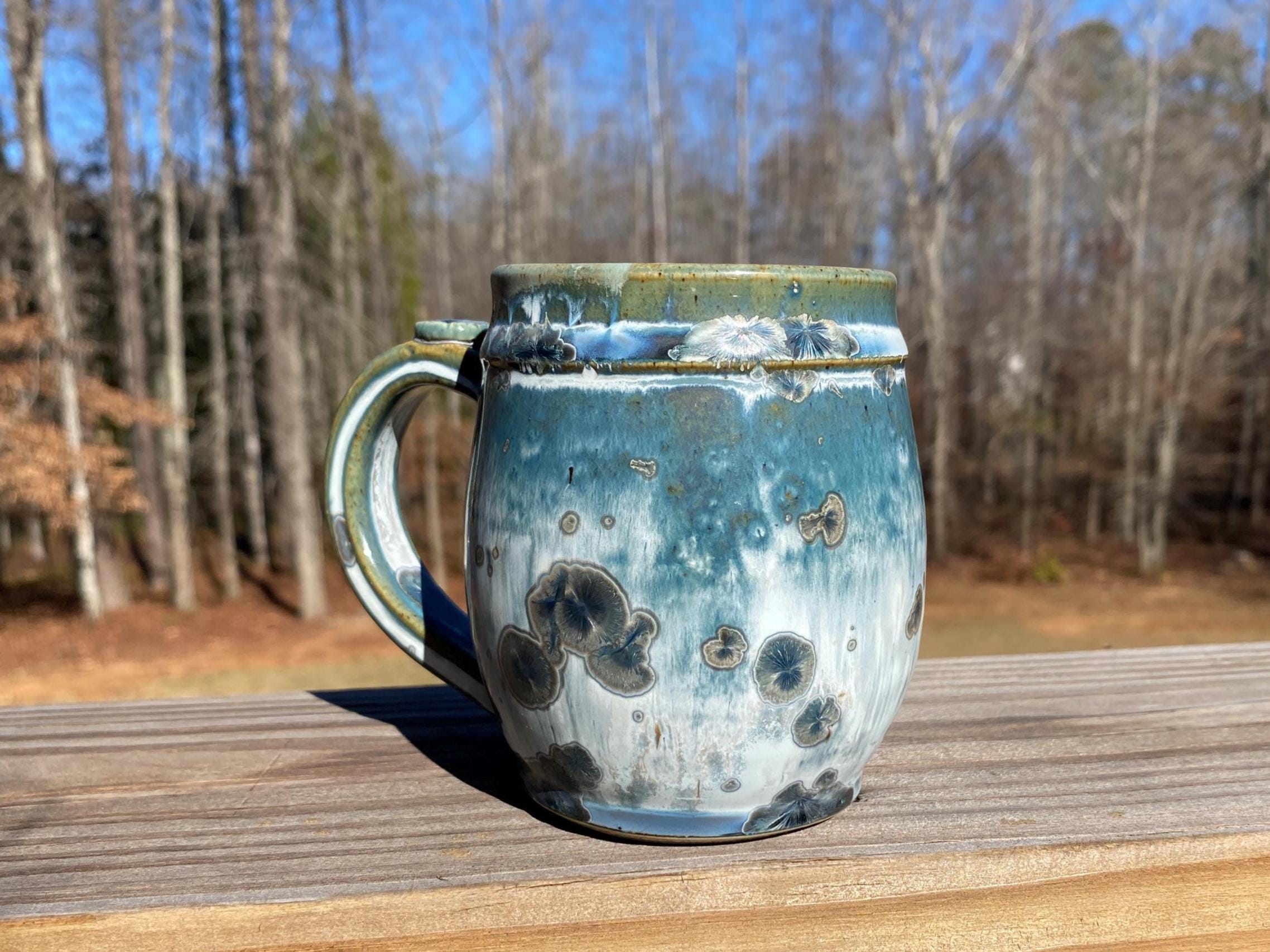 Crystalline Glazed Mugs: 14 Oz - Etsy