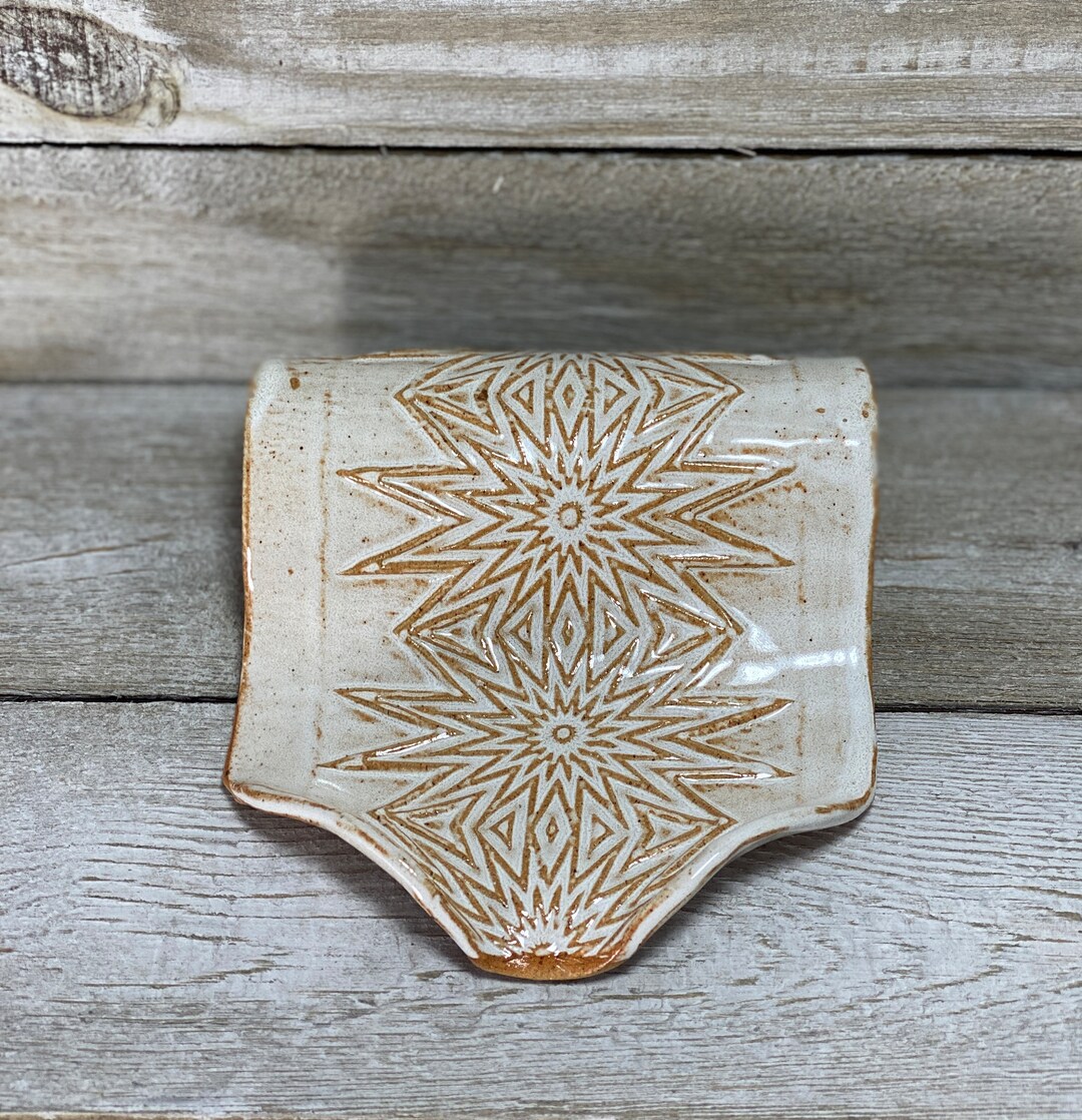 Self-draining Ceramic Sponge Holder With Drain Spout, Handmade Self ...