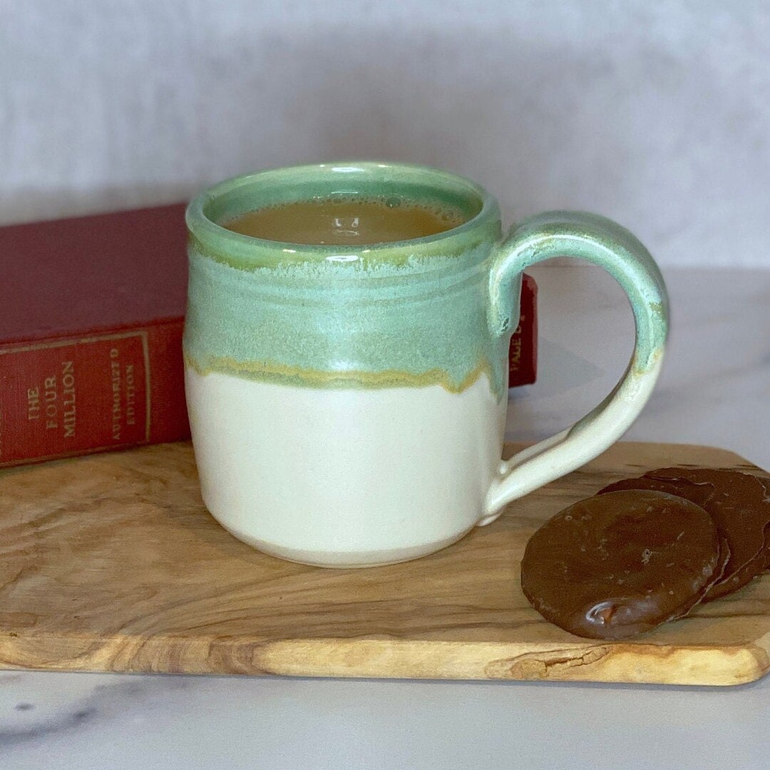 10 Fl.oz Ceramic Coffee Mugs Handcrafted Stoneware Tea Cup, Stylish ...