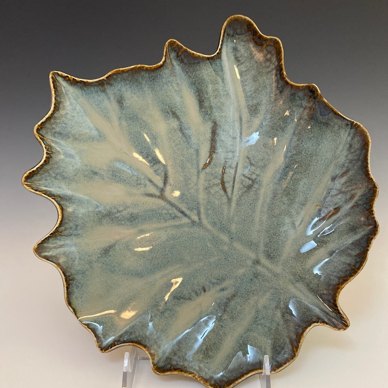 Ceramic Leaf Shaped Plates - Etsy