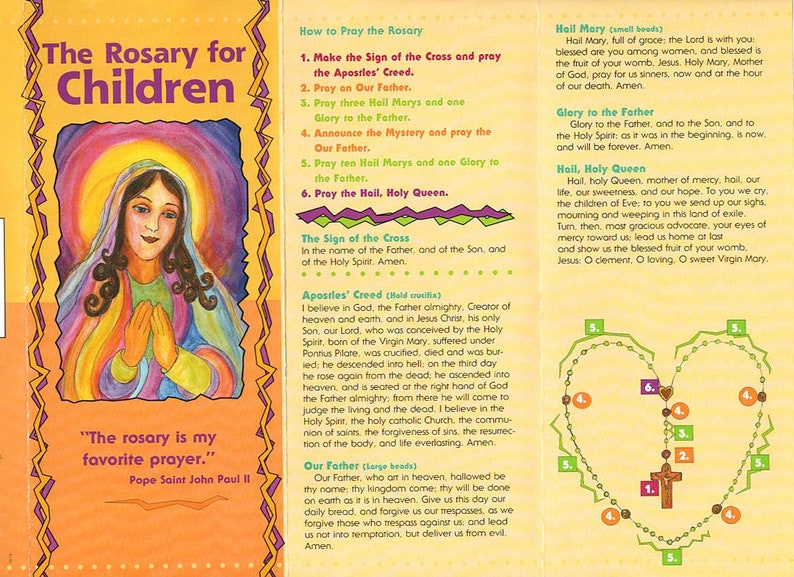 Praying the Rosary for Children - Etsy