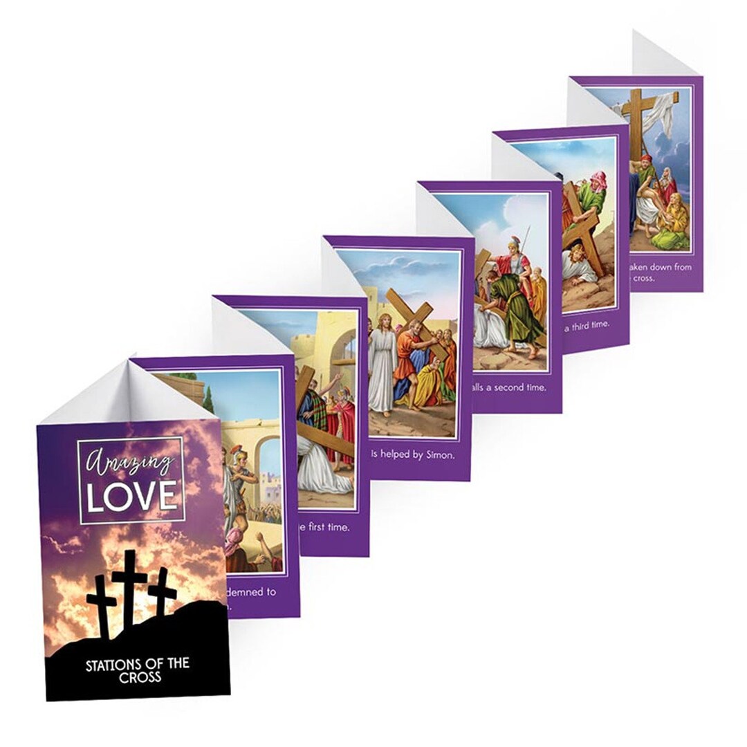 Stations of the Cross Accordion-fold Booklet - Etsy