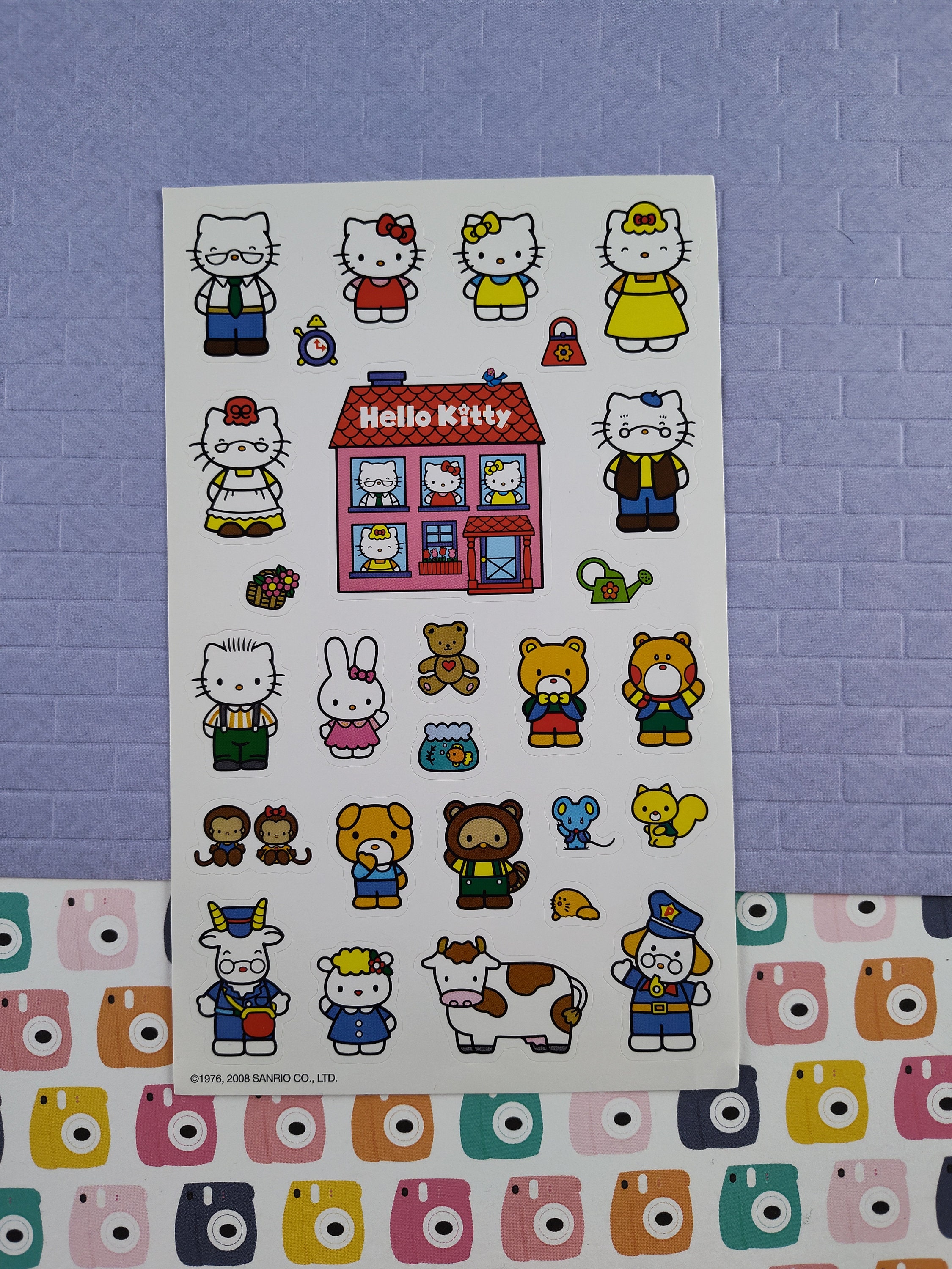 2008 Hello Kitty Full Sticker Sheet Teddy Bears Bunnies, Unused & Clean ...